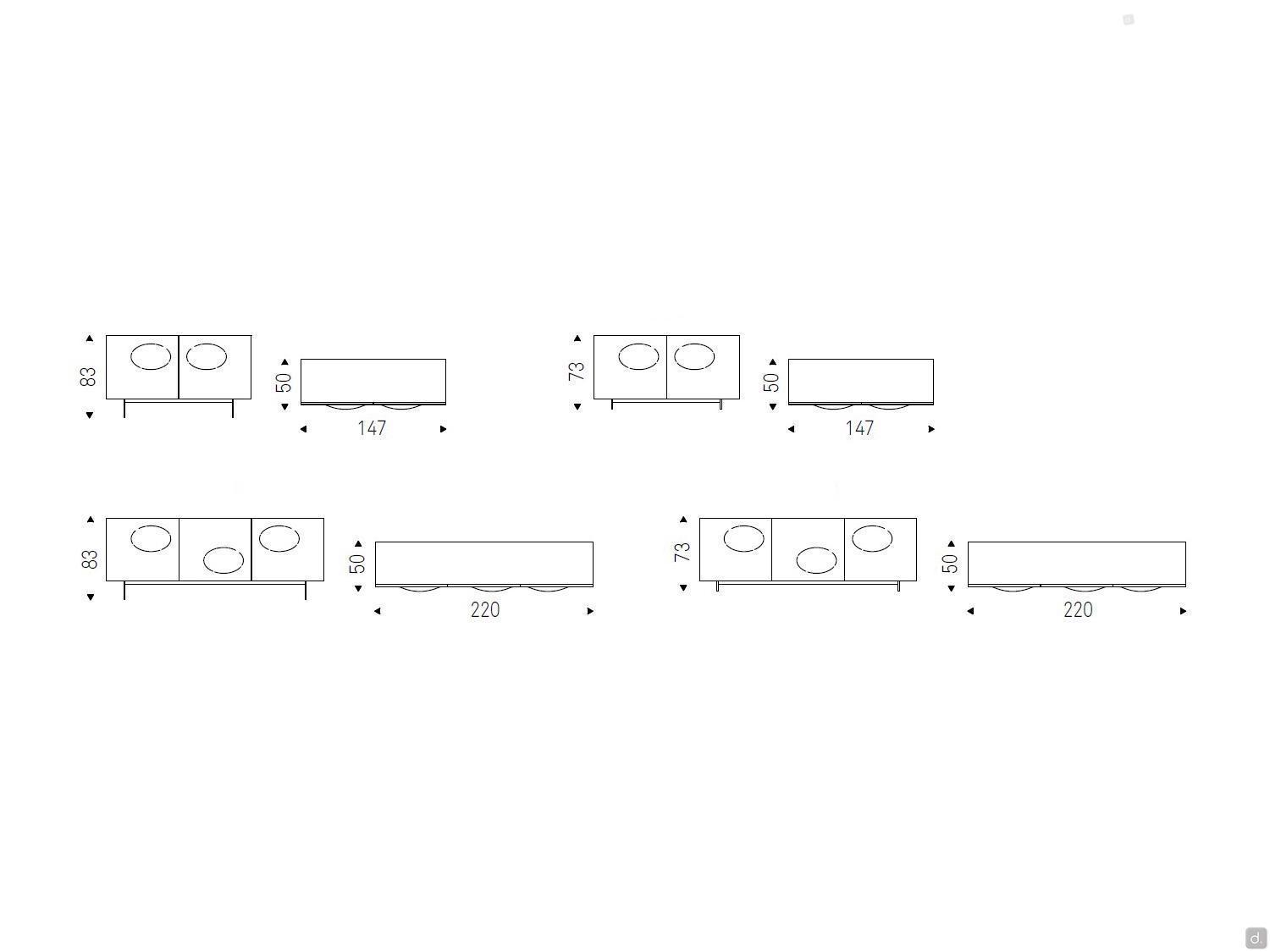 Modernes Sideboard mit Spiegeltüren Paramount | DIOTTI.COM