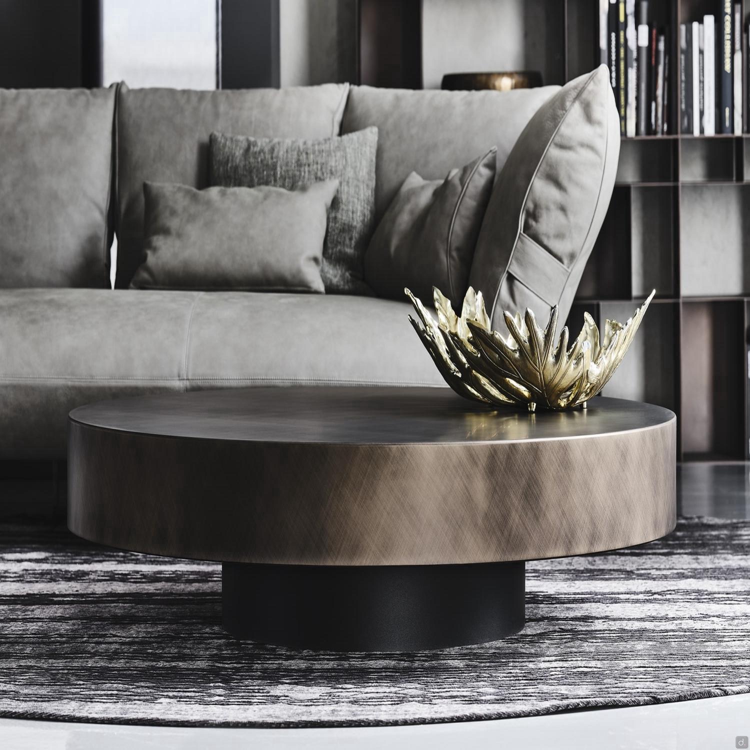 Arena steel round coffee table | DIOTTI.COM