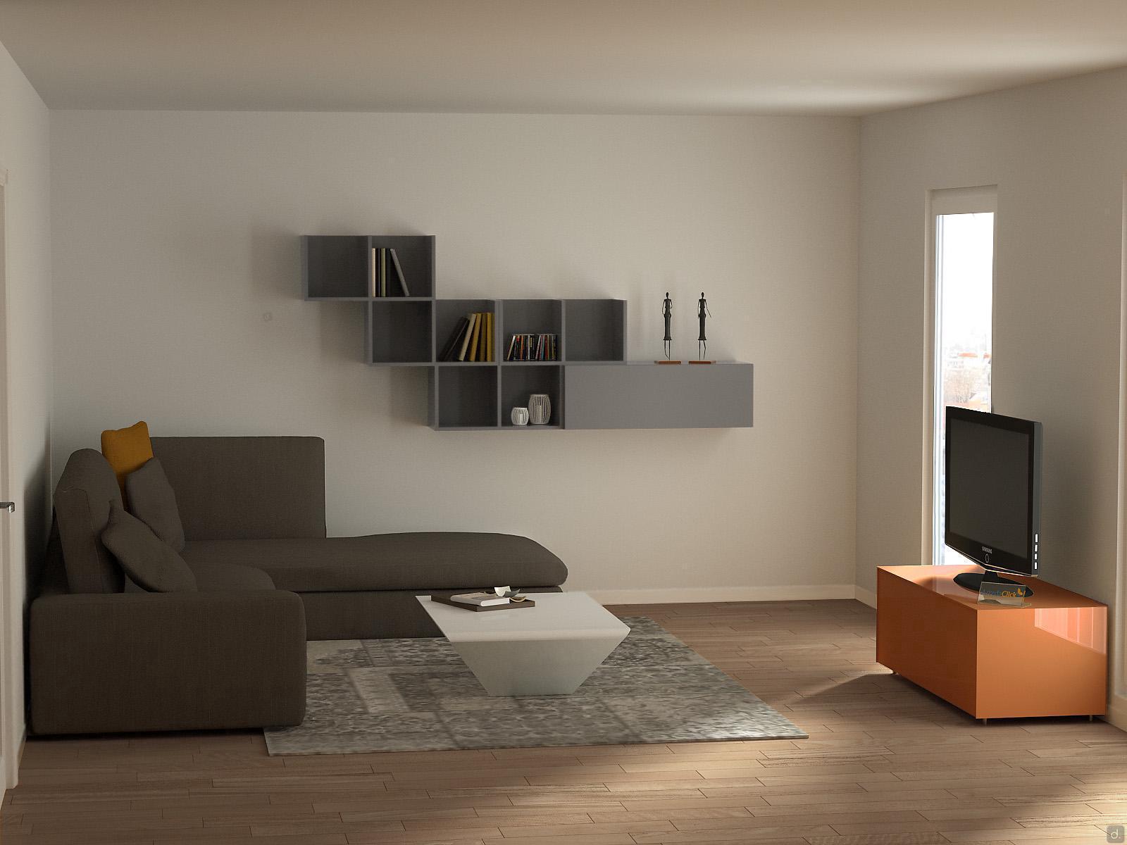 Open space with kitchen and living 3107 | DIOTTI.COM