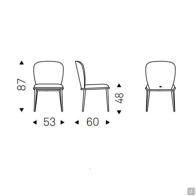 Chaise moderne avec structure en bois Chris | DIOTTI.COM