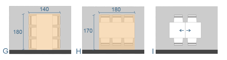 Forma, dimensioni e posizionamento di un tavolo - DIOTTI.COM
