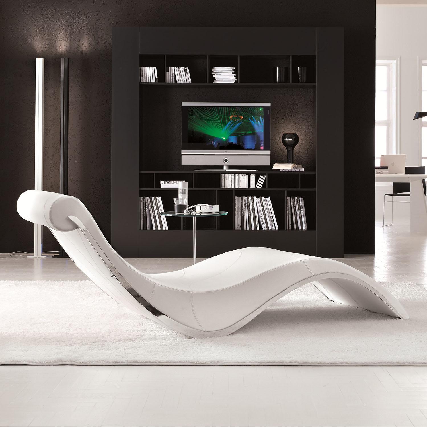 Chaise longue design courbe Sylvester | DIOTTI.COM