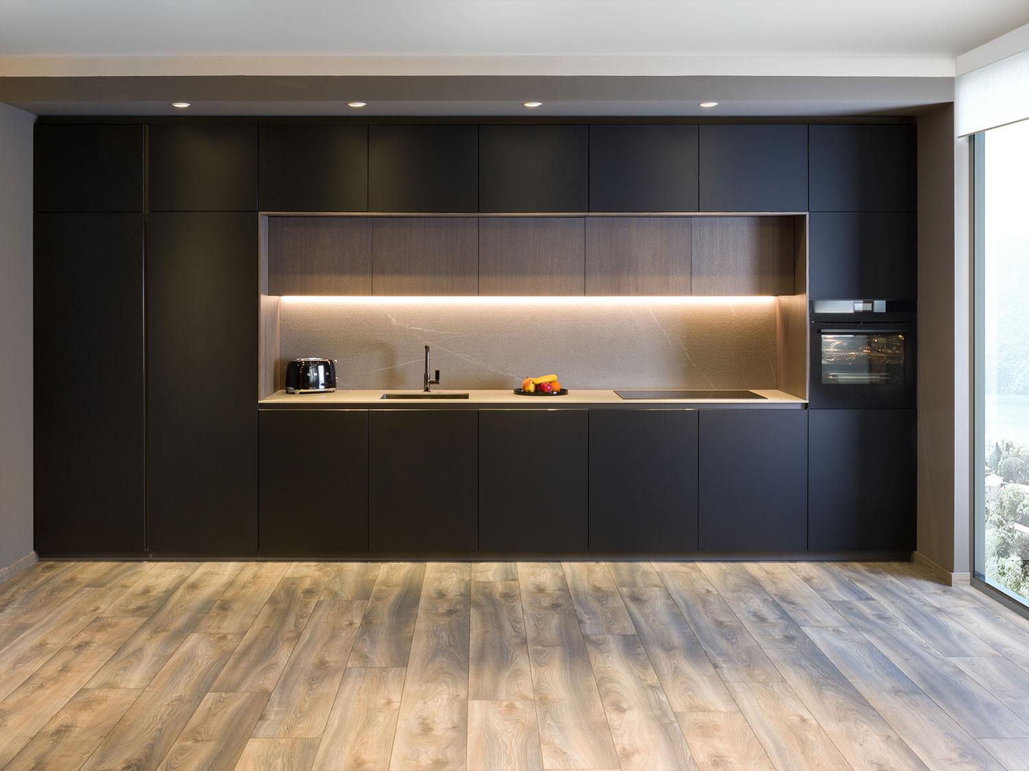 Cucina nera moderna Plan 03 | DIOTTI.COM