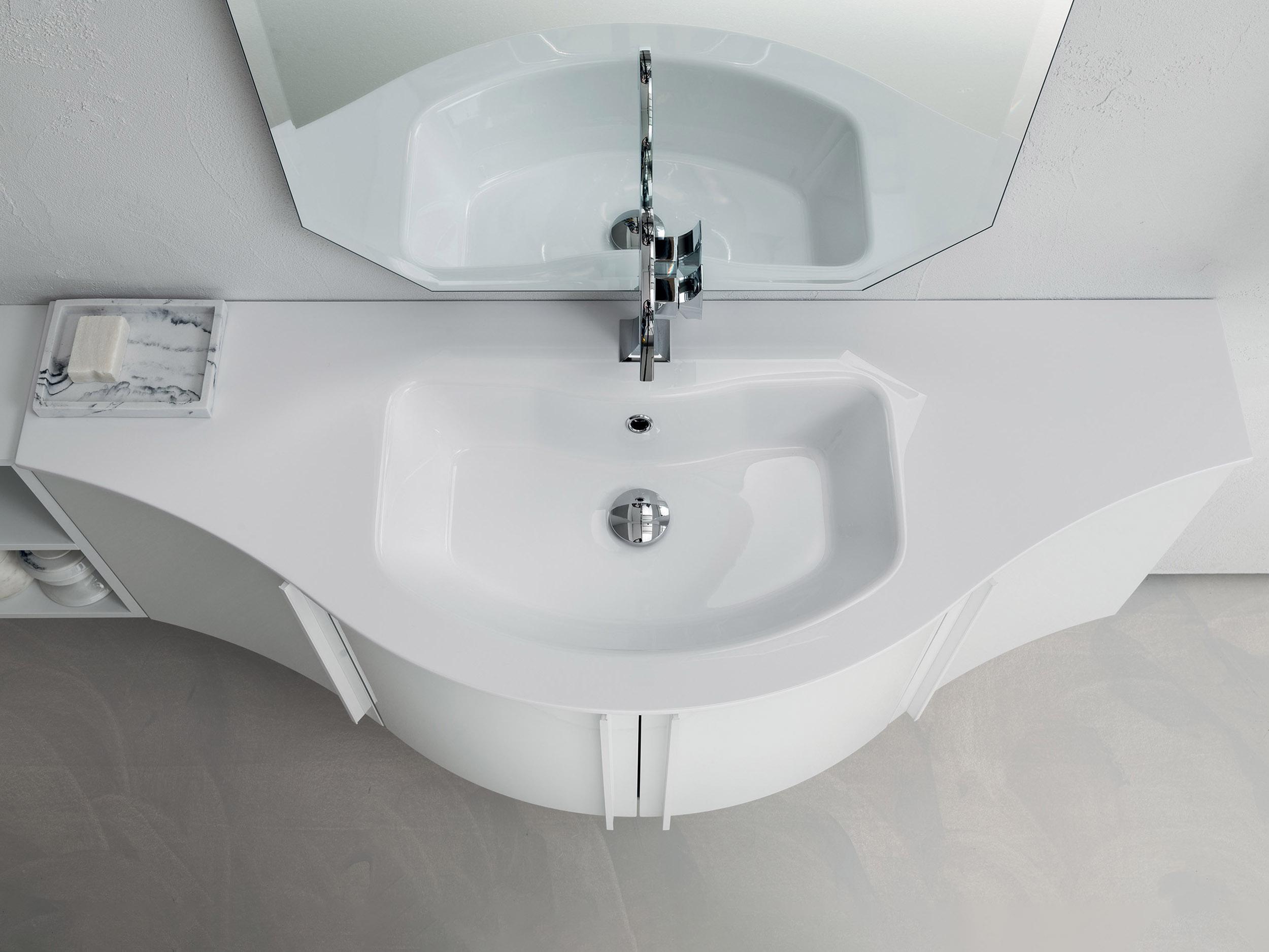 Atlantic curved end unit bathroom furniture | DIOTTI.COM