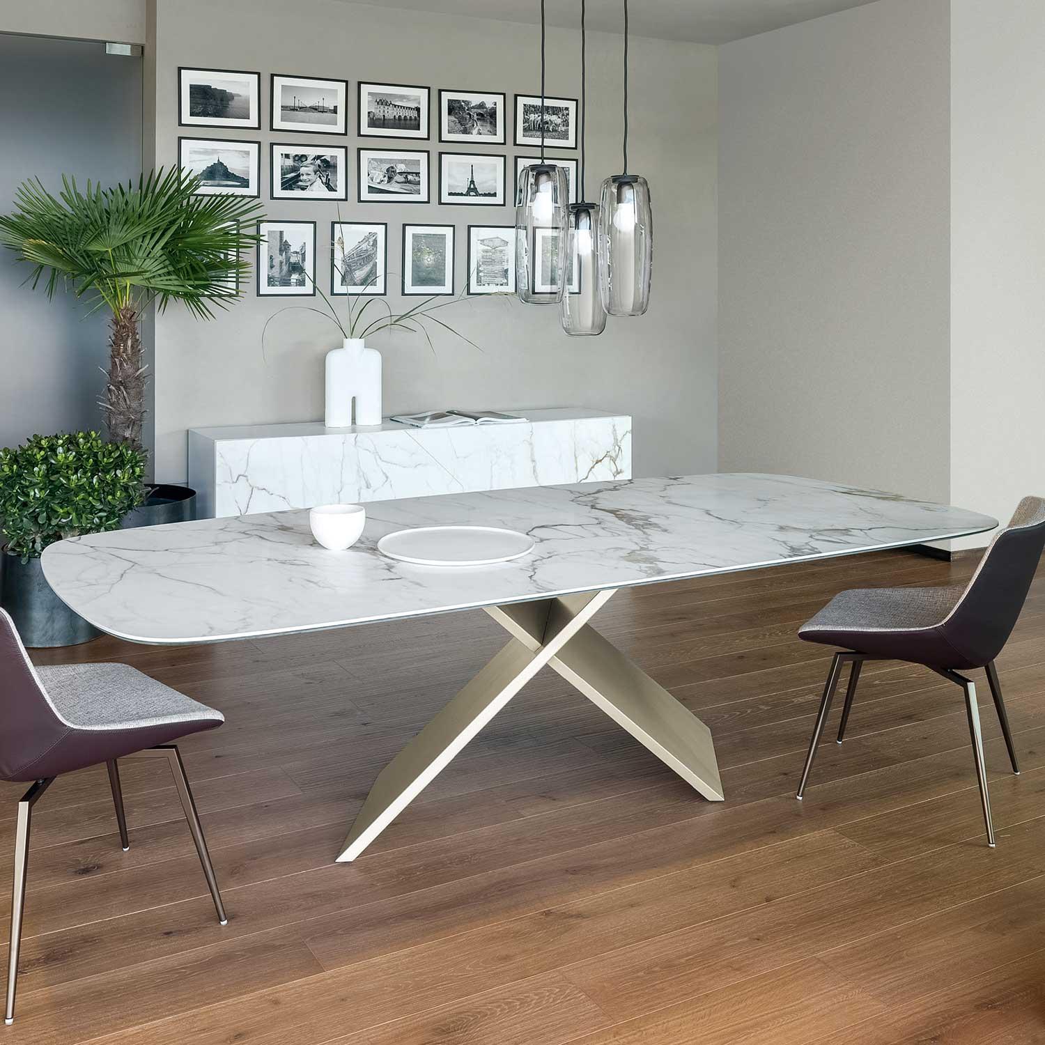 Ax wooden table with x legs by Bonaldo | DIOTTI.COM