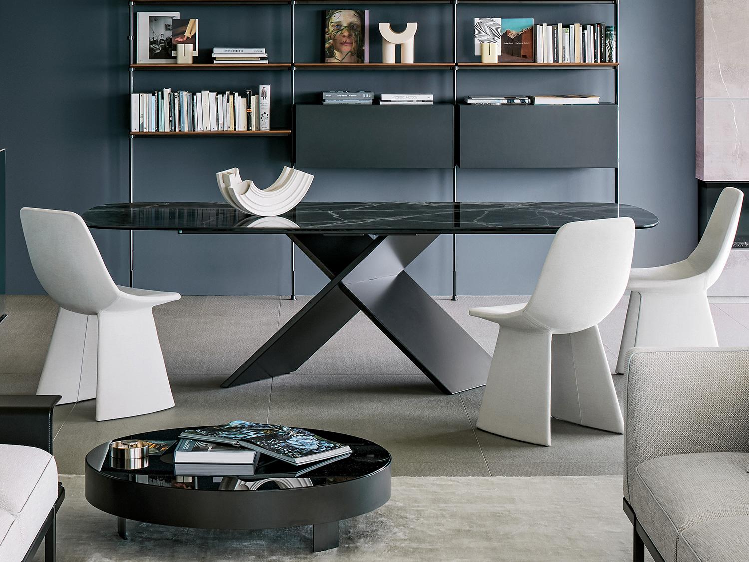 Ax wooden table with x legs by Bonaldo | DIOTTI.COM