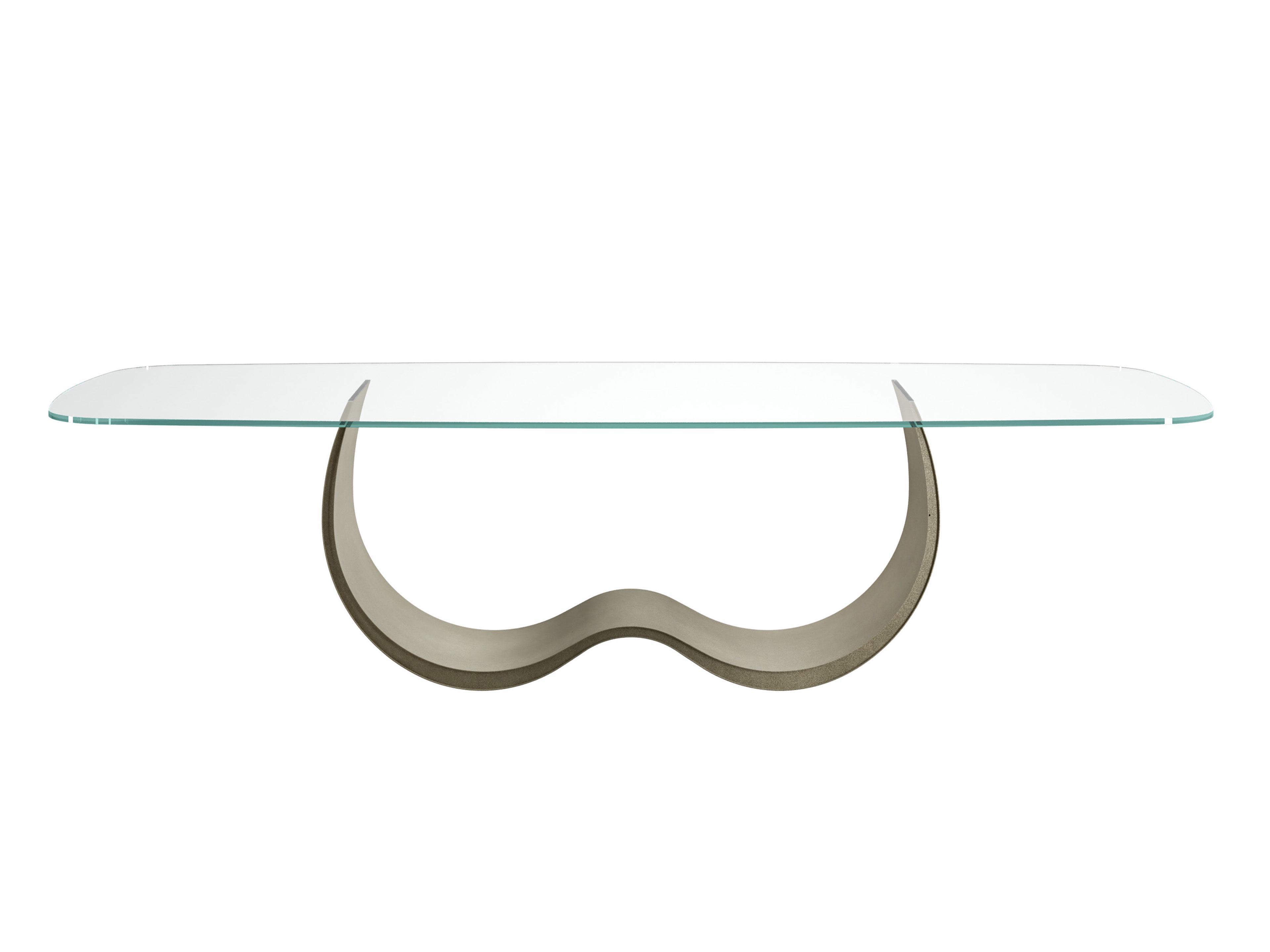 Glass table with metal base Hadley | DIOTTI.COM